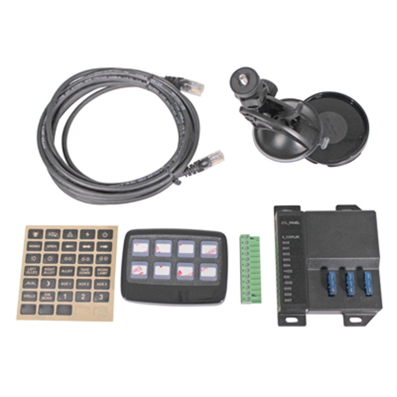 Switch Panel. 12-24V. 8 udgange. 3x10A+5x0.2A. inkl 35 stk symboler til ...